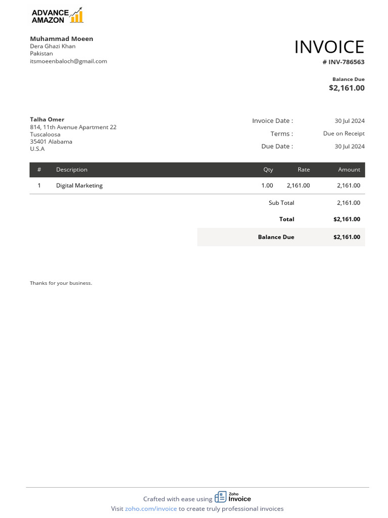 Payment Invoice | PDF