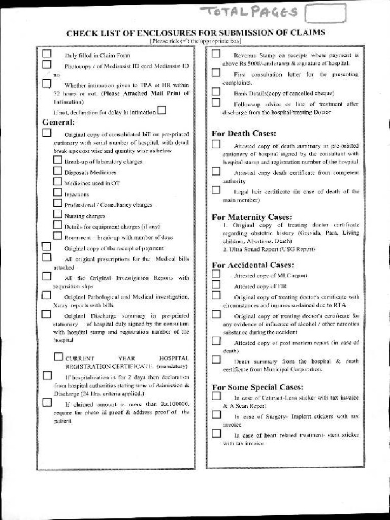 Freecompress-Irda Claim Form With Check List 1681365024 | PDF