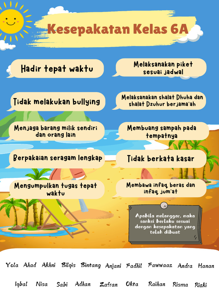 Kesepakatan Kelas 6A (A3).PDF | PDF