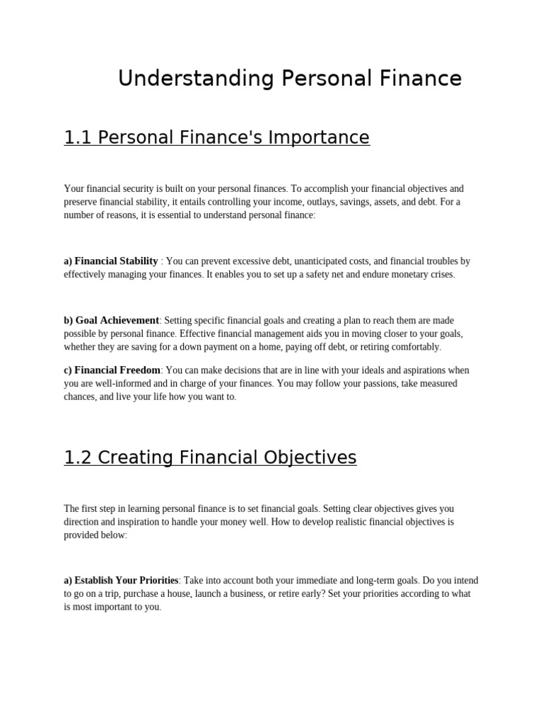 Understanding Personal Finance | PDF