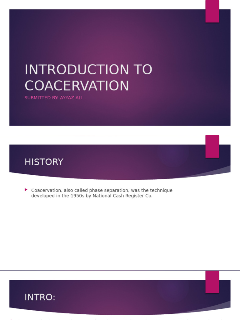 Introduction To Coacervation | PDF