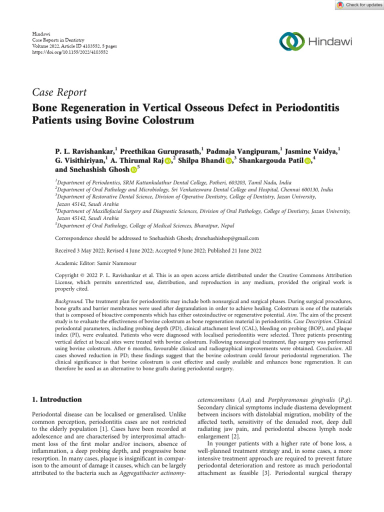 Vertical Bone Loss 2022 | PDF | Periodontology | Clinical Medicine