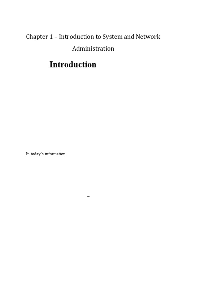 System and Network Administration | PDF