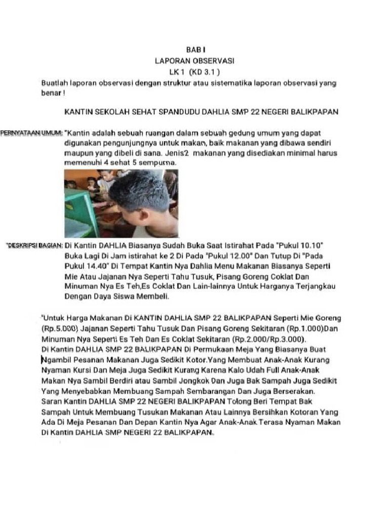 LK1 P1 Laporan Observasi Muhammad Bagas Dwi Hartanto | PDF