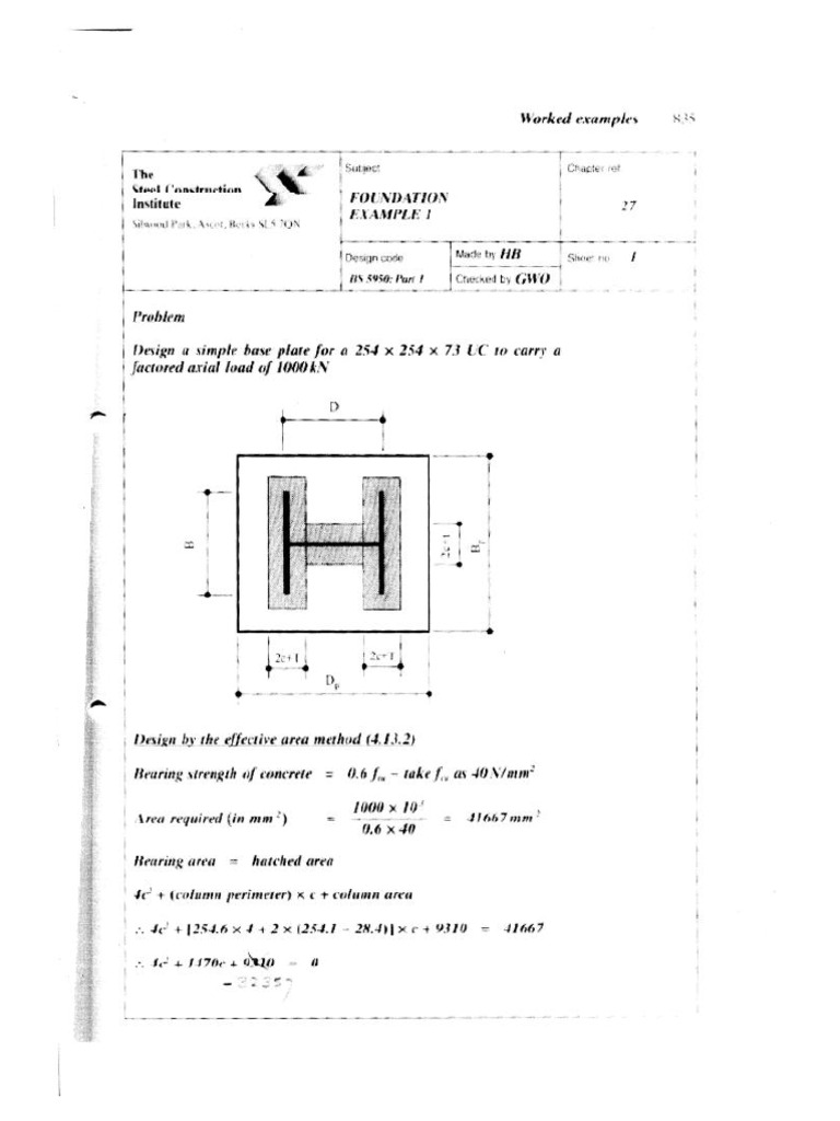 Base Plate Design - STEEL DESIGNERS MANUAL - Buik Davidson & Graham ...