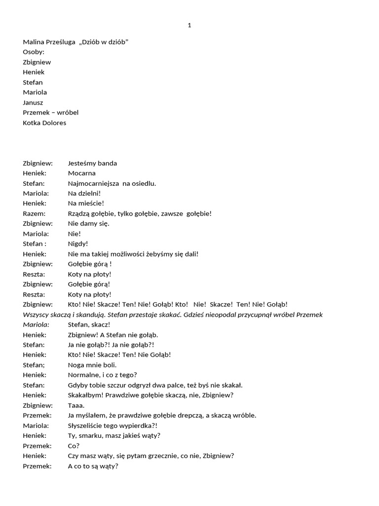 Dziób W Dziób | PDF
