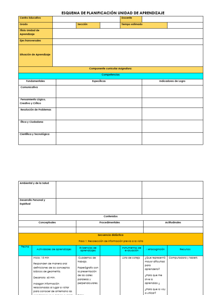 Act. 5 - Planificación Por Unidad de Aprendizaje | PDF