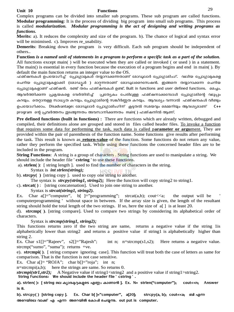 Hsslive Xi Cs Siraj 10functions Plusone CS | PDF Hsslive Xi Cs Siraj 10functions Plusone CS | PDF