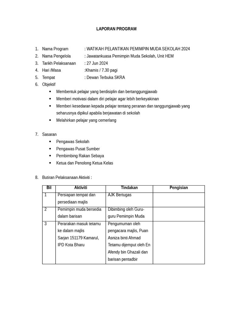 Laporan Program | PDF