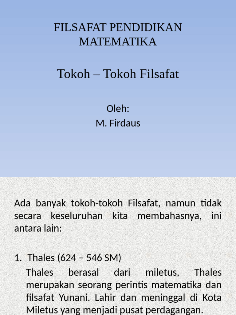 Tokoh-Tokoh Filsafat | PDF