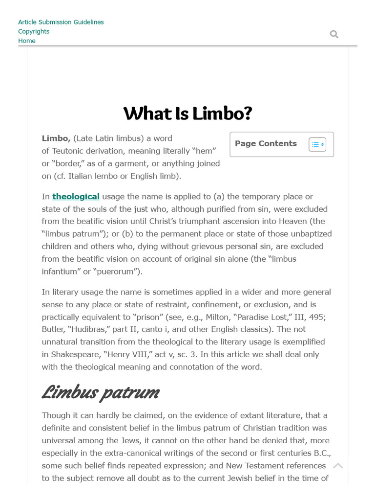 What Is Limbo | PDF
