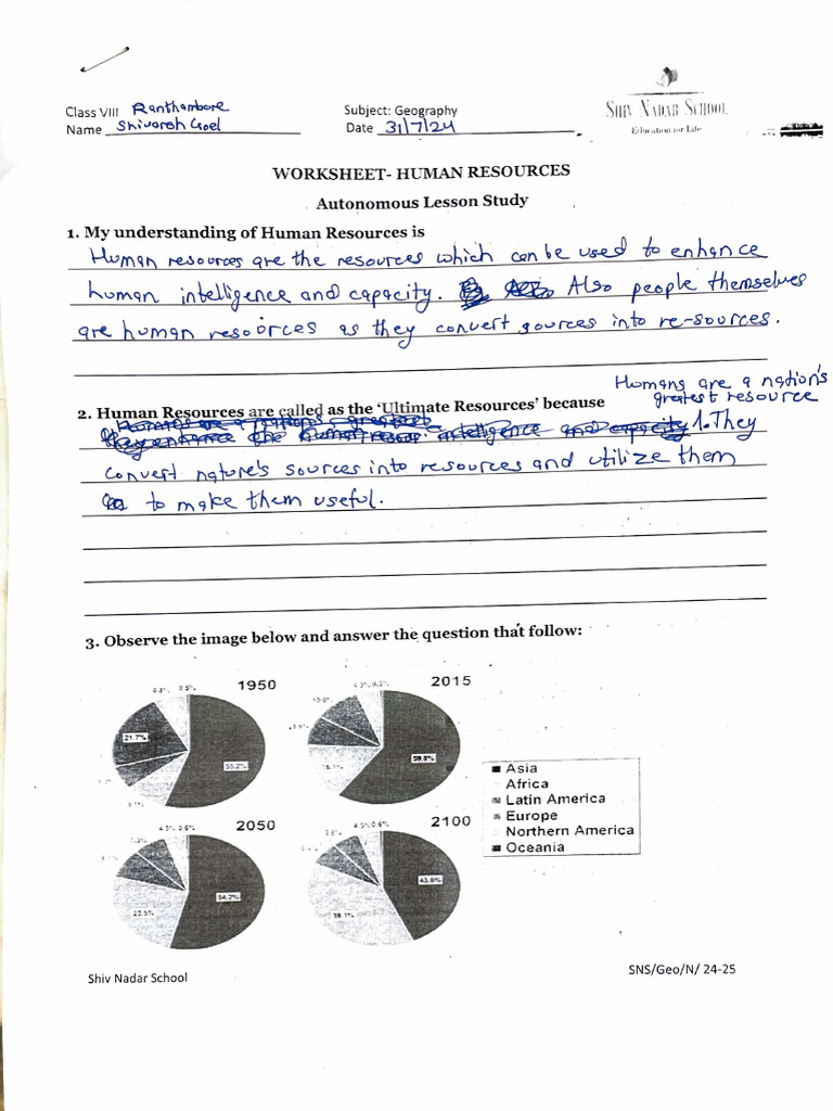 Human Resources Worksheet | PDF