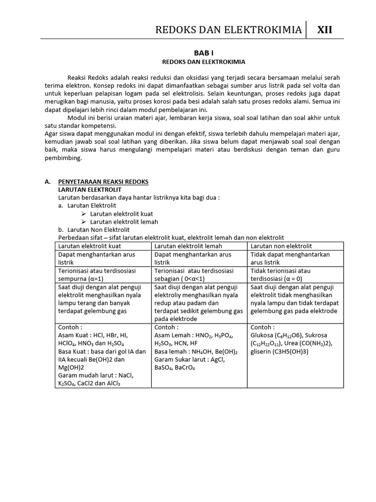 BHN Ajar Redoks Oke | PDF