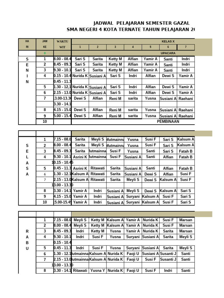 Jadwal KBM 2024 | PDF