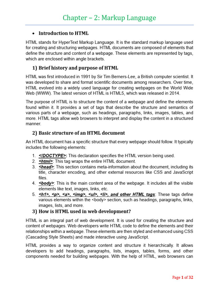 Markup Language | PDF