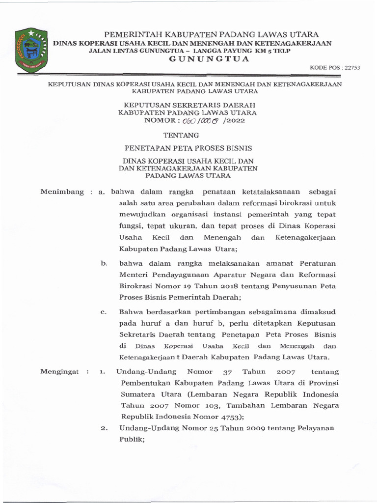 Probis Disnaker | PDF