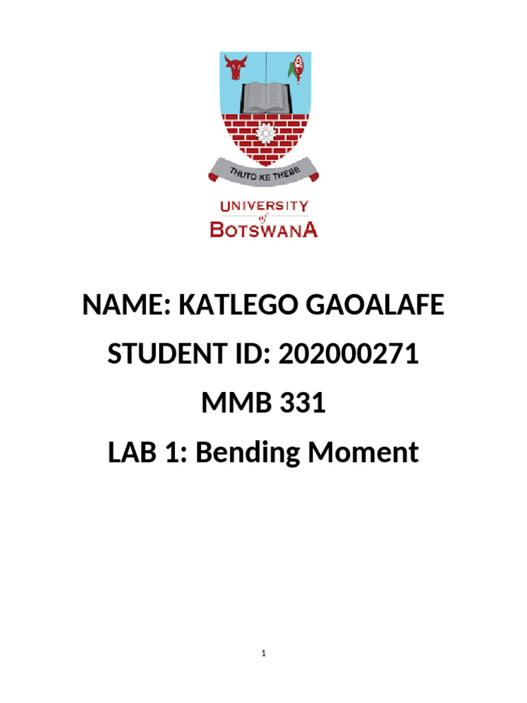 MMB 331 Bending Moment | PDF