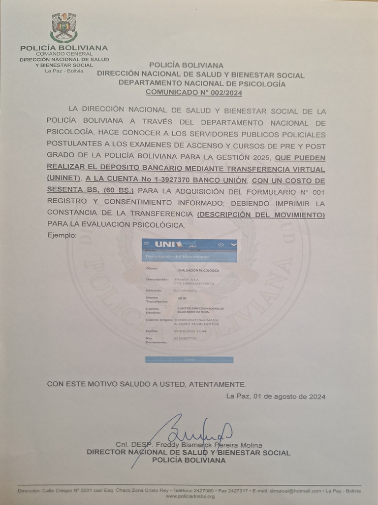 Comunicado 002 2024 | PDF