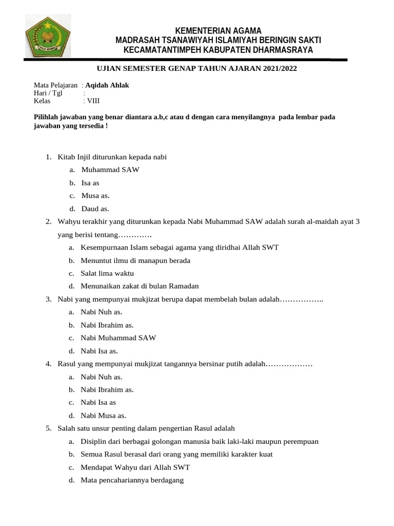 Soal Buk Jus 2121 | PDF