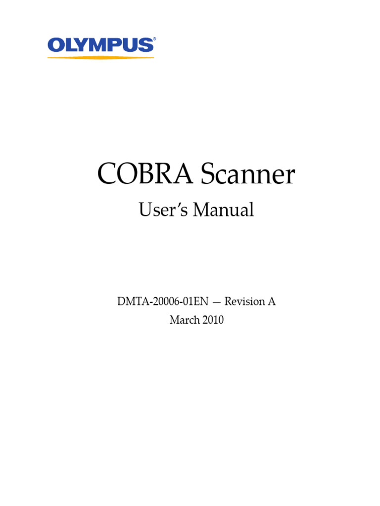 Cobra Manual Scanner User Manual | PDF