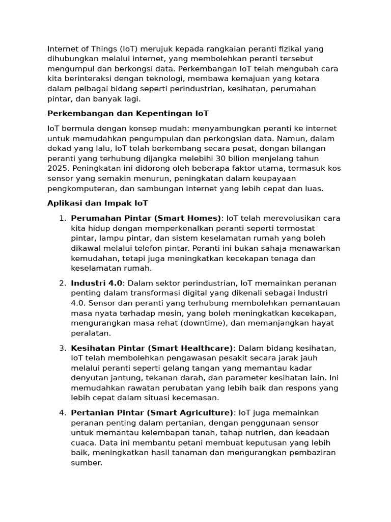 Perkembangan IOT | PDF