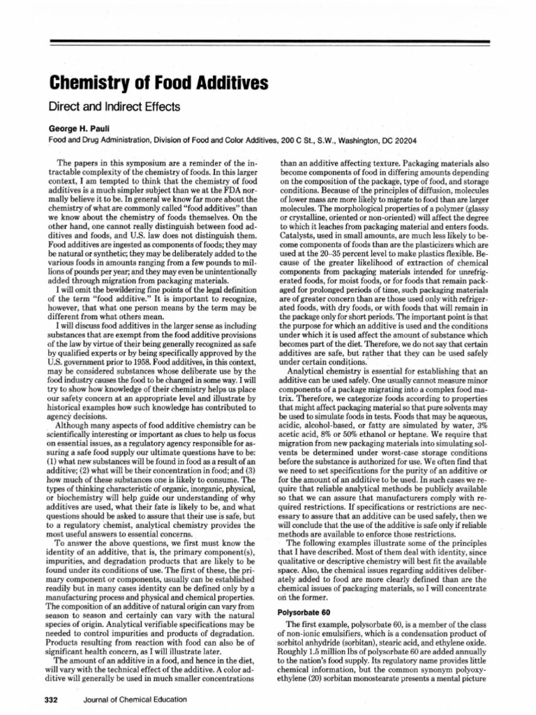 Food Additives | PDF