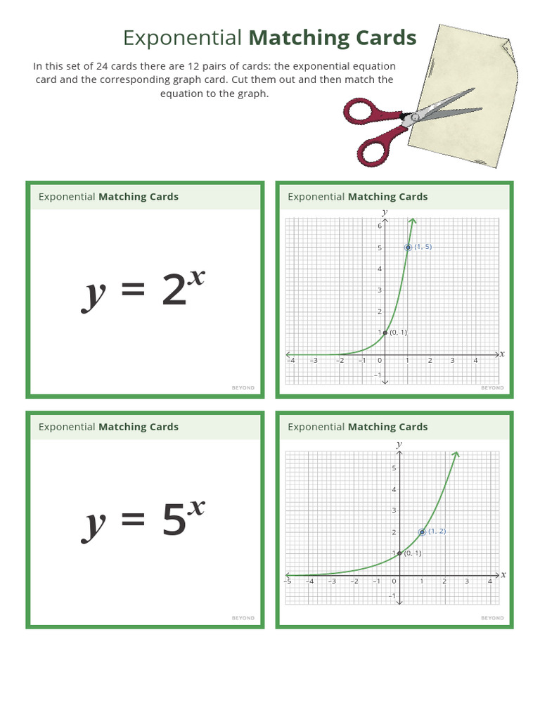 Exponential - Matching Cards | PDF
