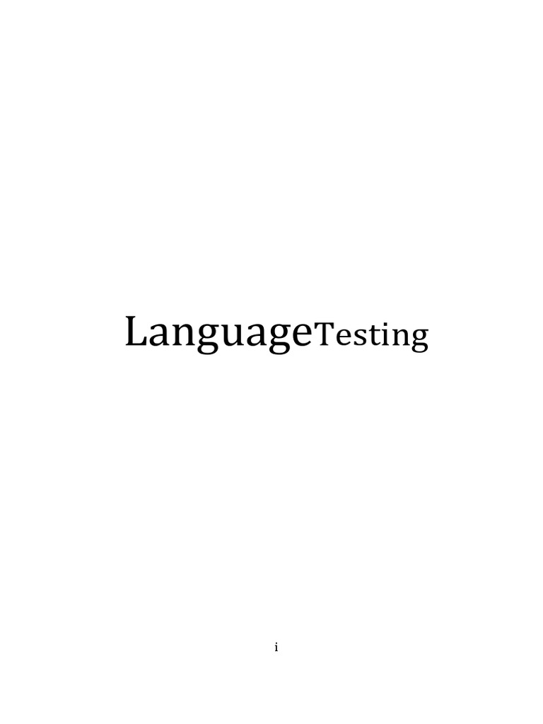 Language Testing Book (1) | PDF