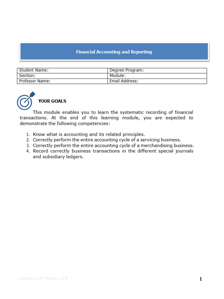 Financial Accounting and Reporting | PDF