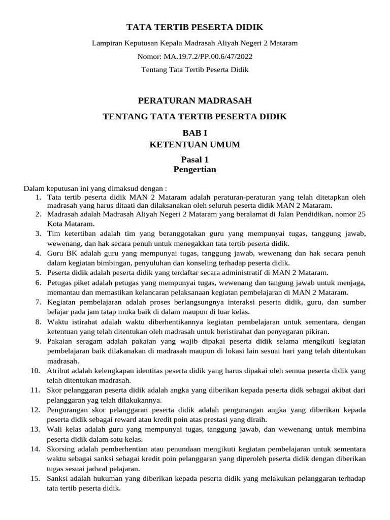 Tata Tertib 2024 | PDF