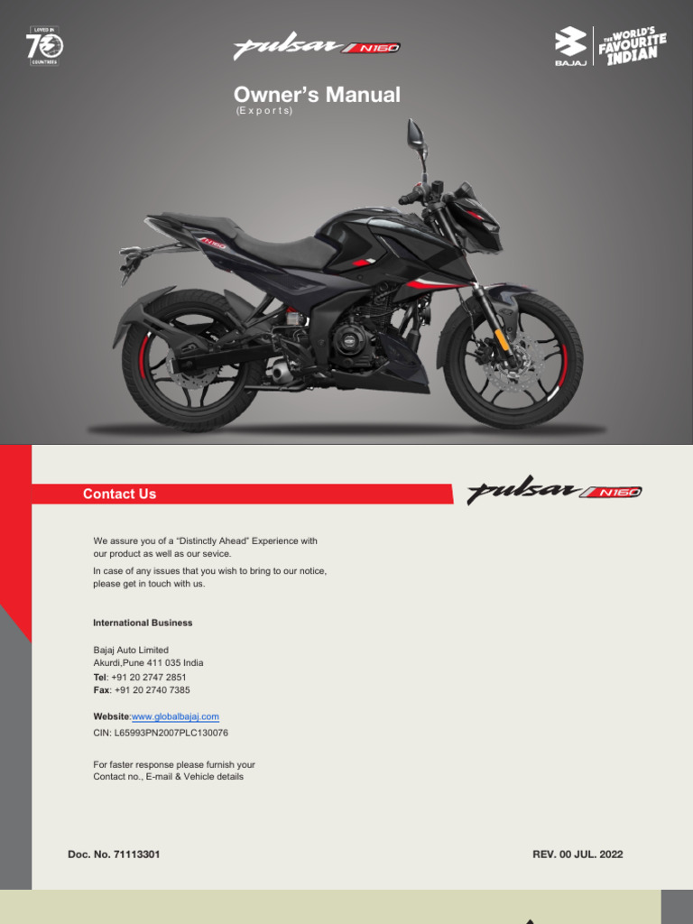 Pulsar N160 OM | PDF