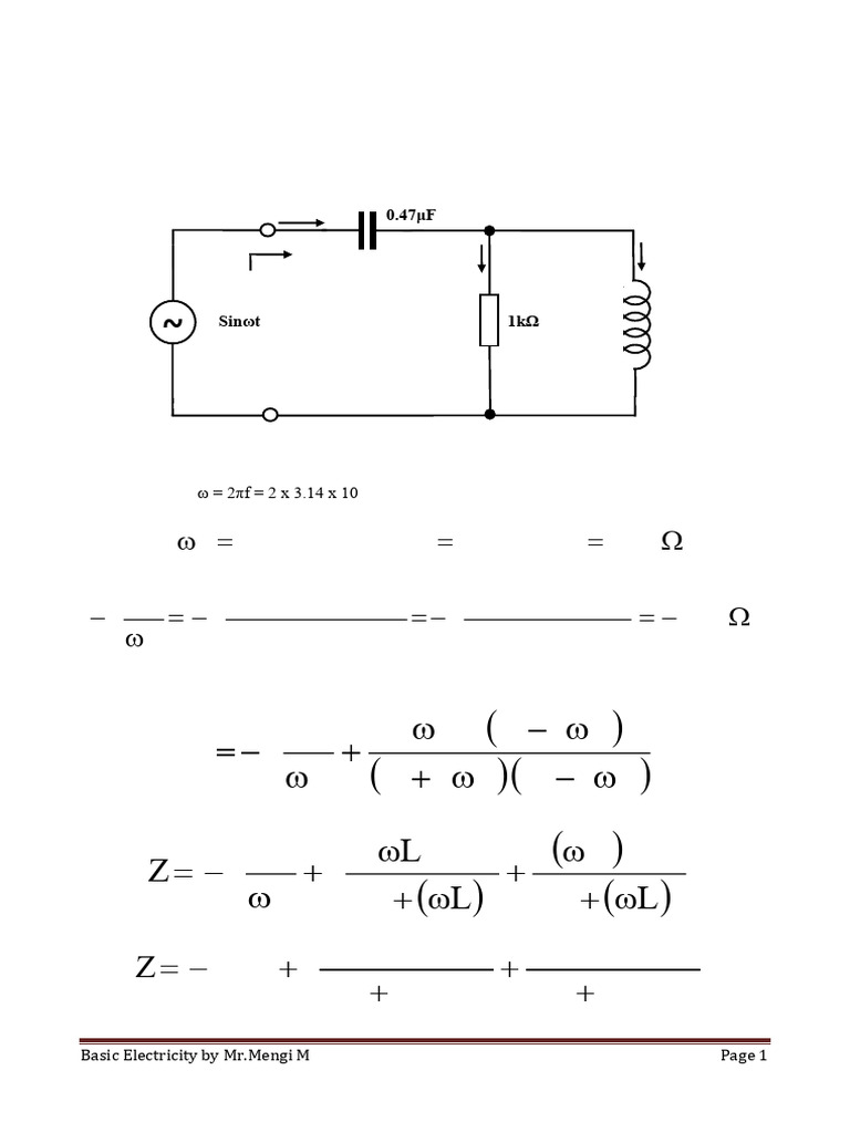 Lecture 13 Analysis of AC Networks | PDF