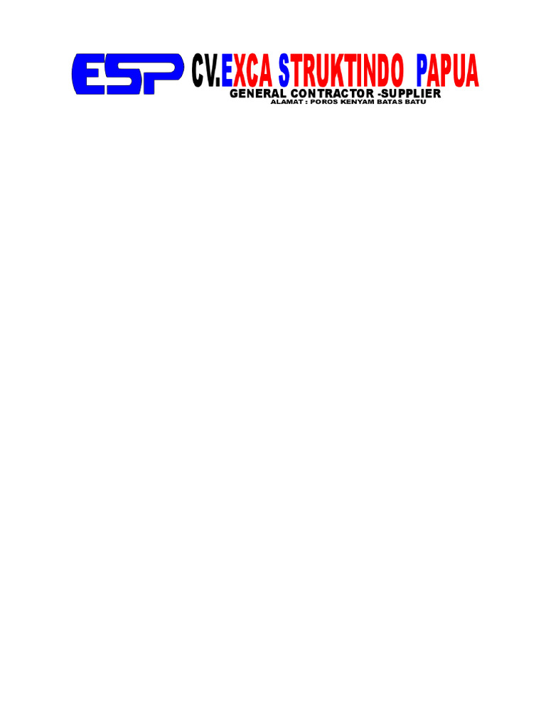 Kop Perusahaan Dan Stempel TTD Esp | PDF