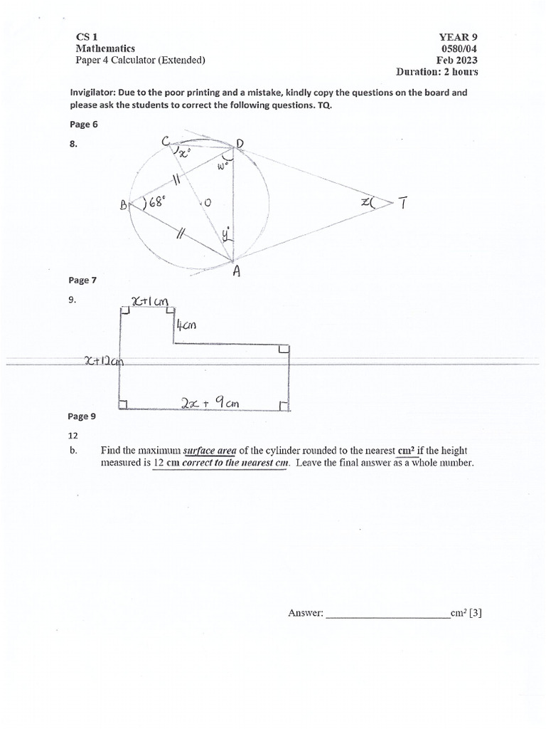 Y9 P4 Math 2022 2023 | PDF