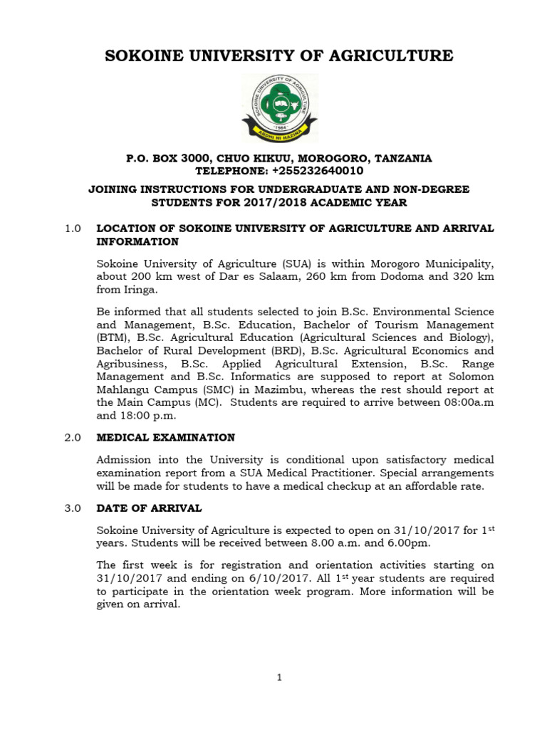 Joining Instructions | PDF