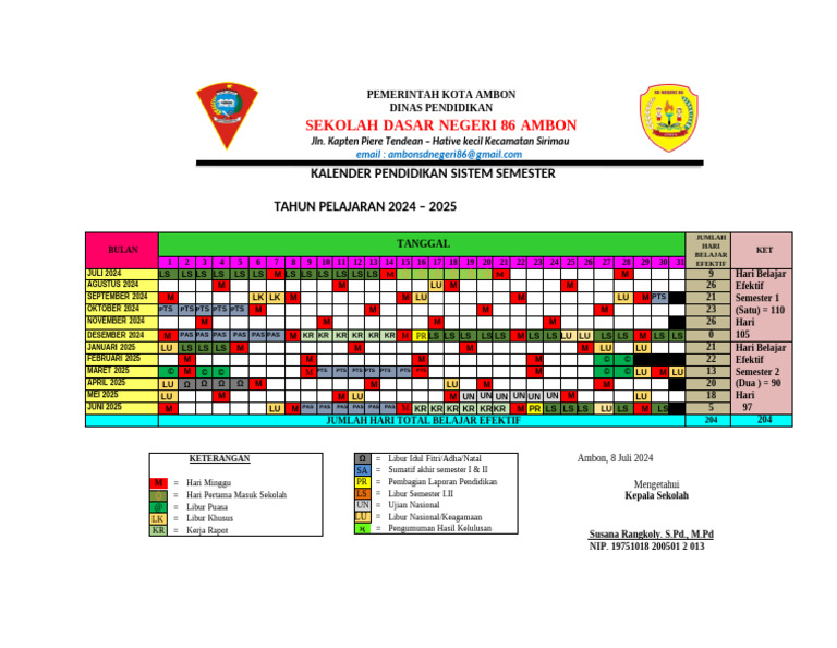 Kalender Pendidikan 2024-2025 | PDF