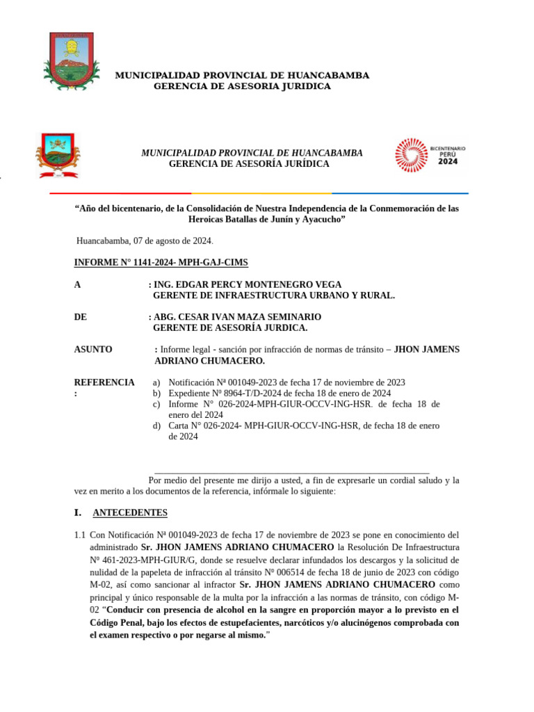 Inf. Legal #1141-Adriano Chumacero-M-02 | PDF