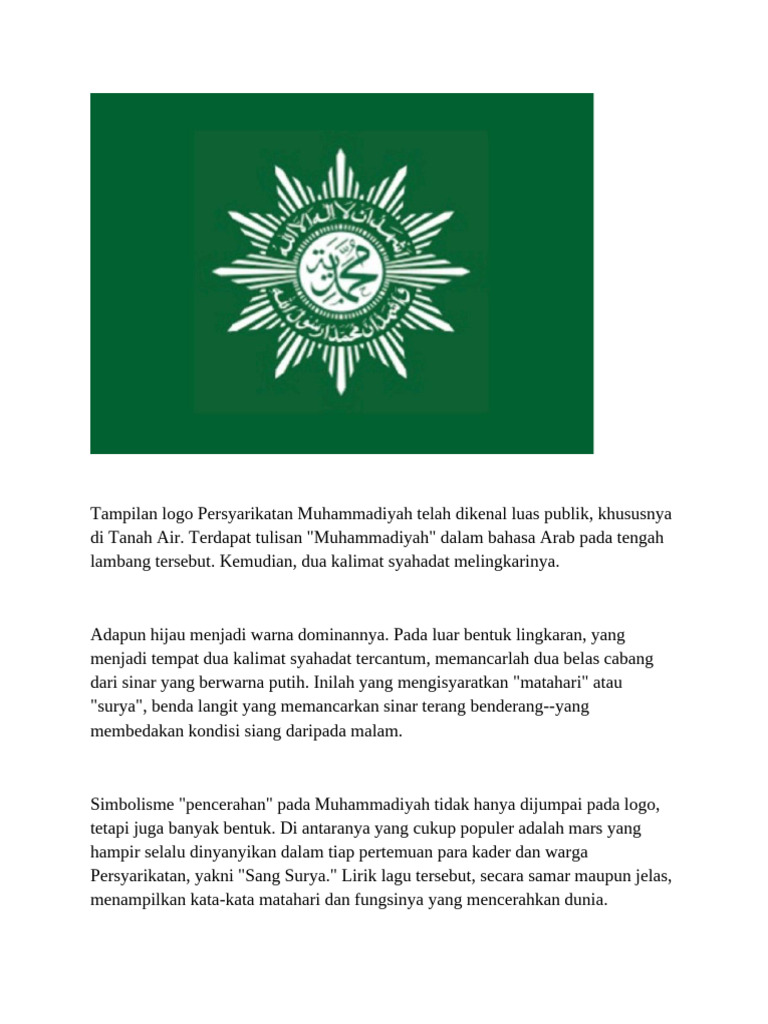 Logo Muhammadiyah & Nahdatul Ulama | PDF