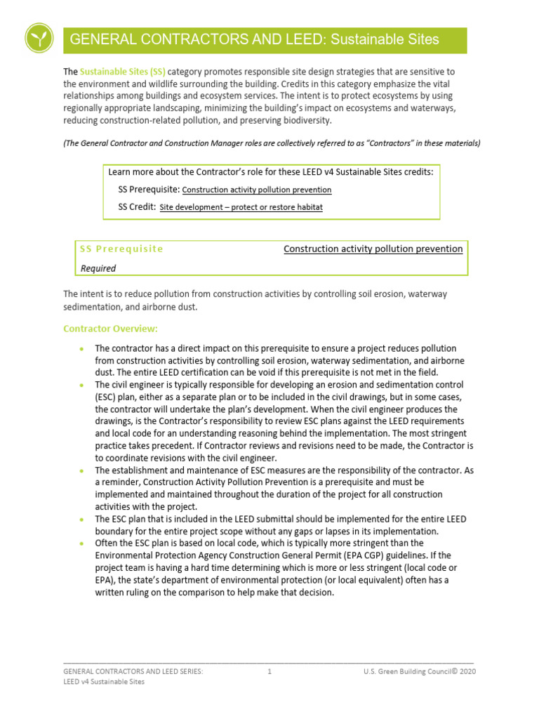 CONTRACTORS AND LEED SERIES - SS - March2020 | PDF