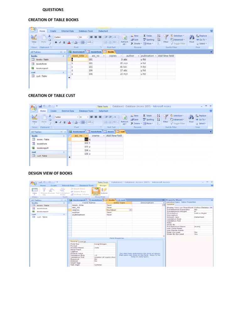Database Table Creation Guide | PDF