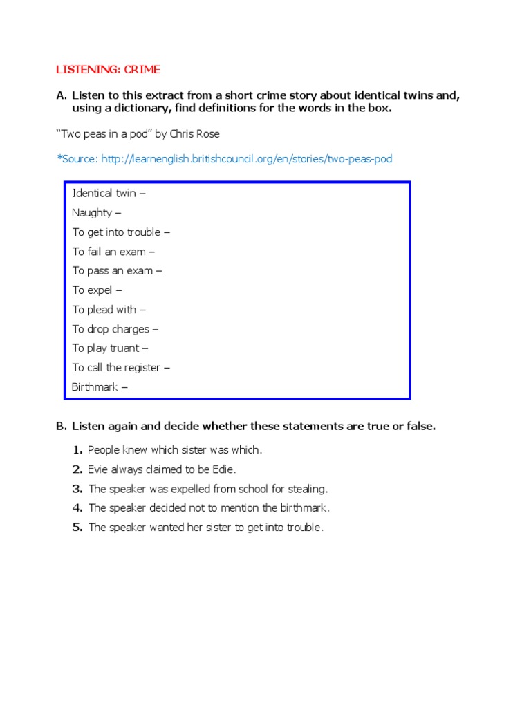 Listening Crime | PDF | Language Arts & Discipline