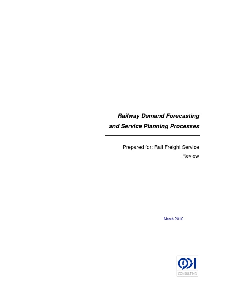Railway Demand Forecasting And Service Planning Processes Pdf