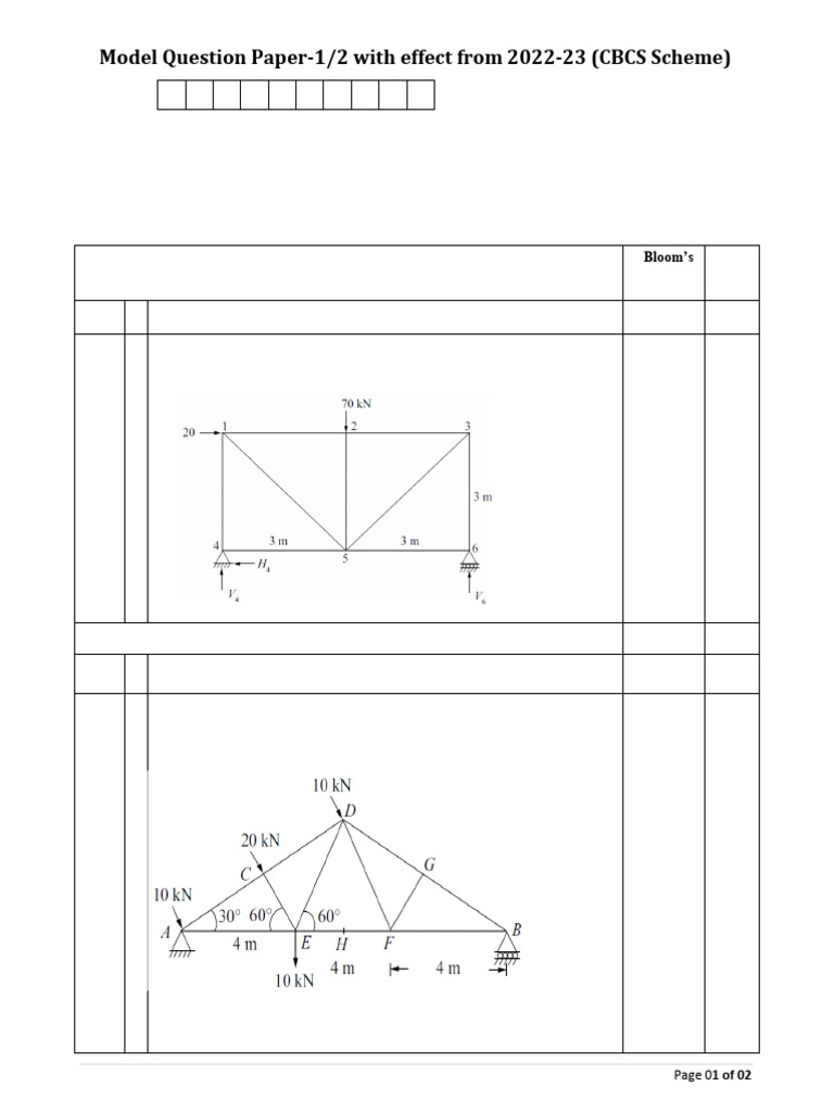 Model Paper 4 | PDF
