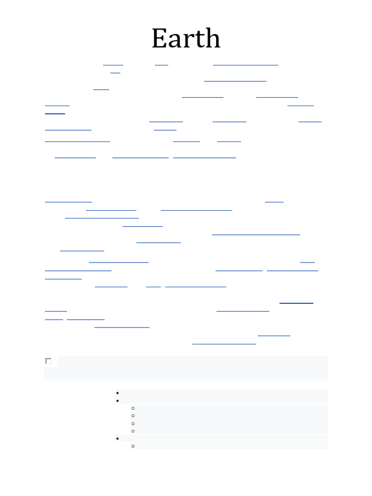 Earth | PDF