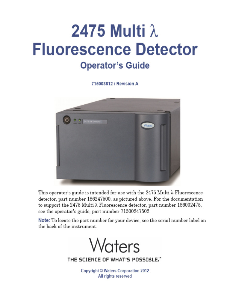 715003812ra 2475 Multiwave FLR Detector Ops Guide | PDF