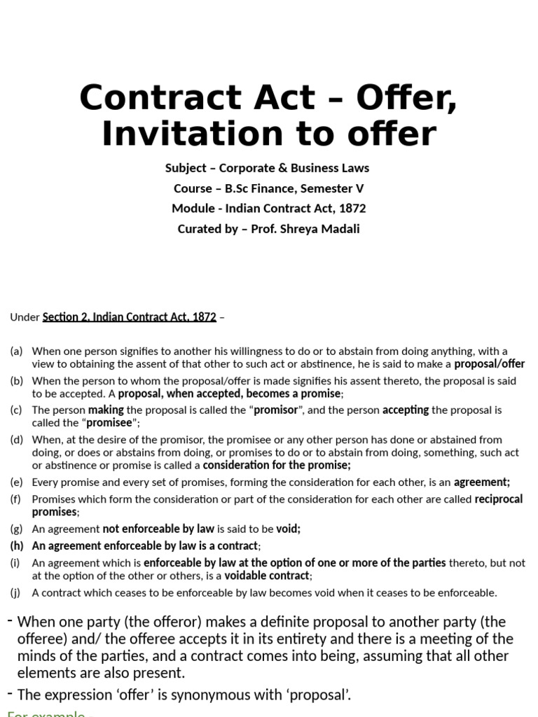 Session 3 - Offer, Invitation To Offer | PDF