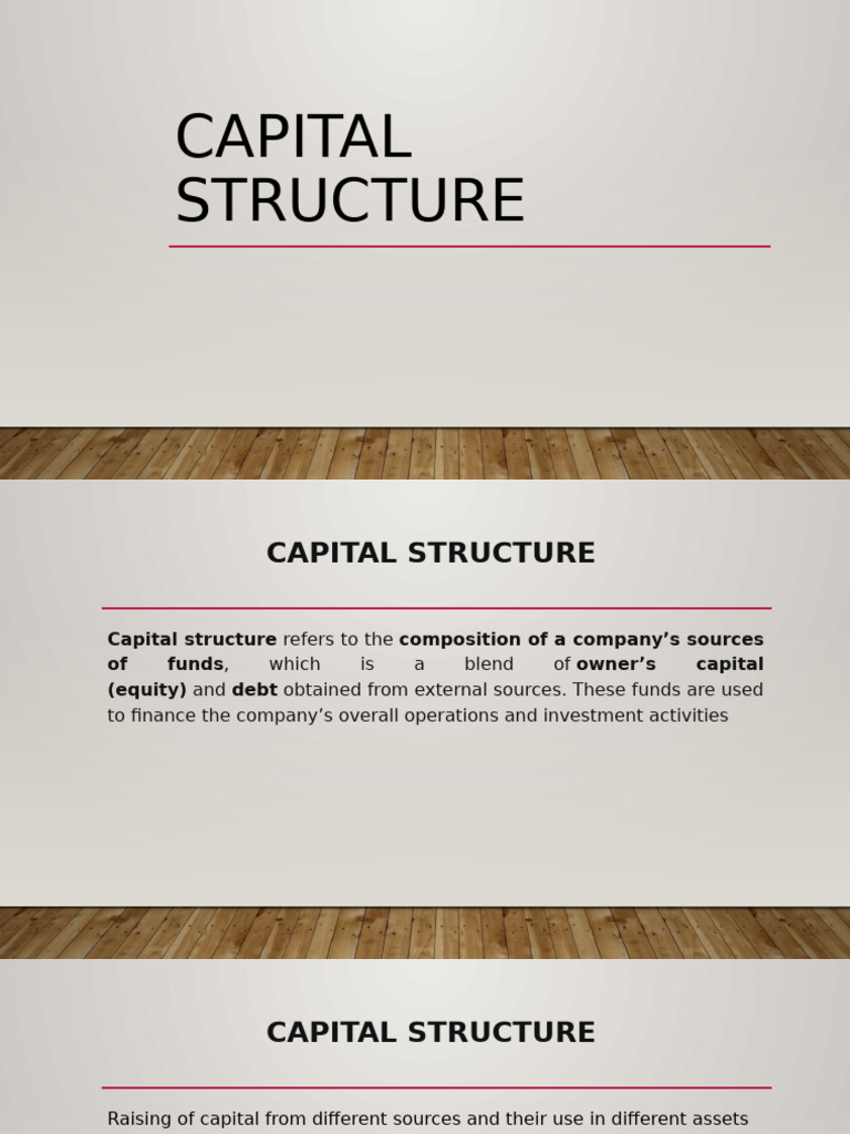 Capital Structure INTRO NI and NOI | PDF