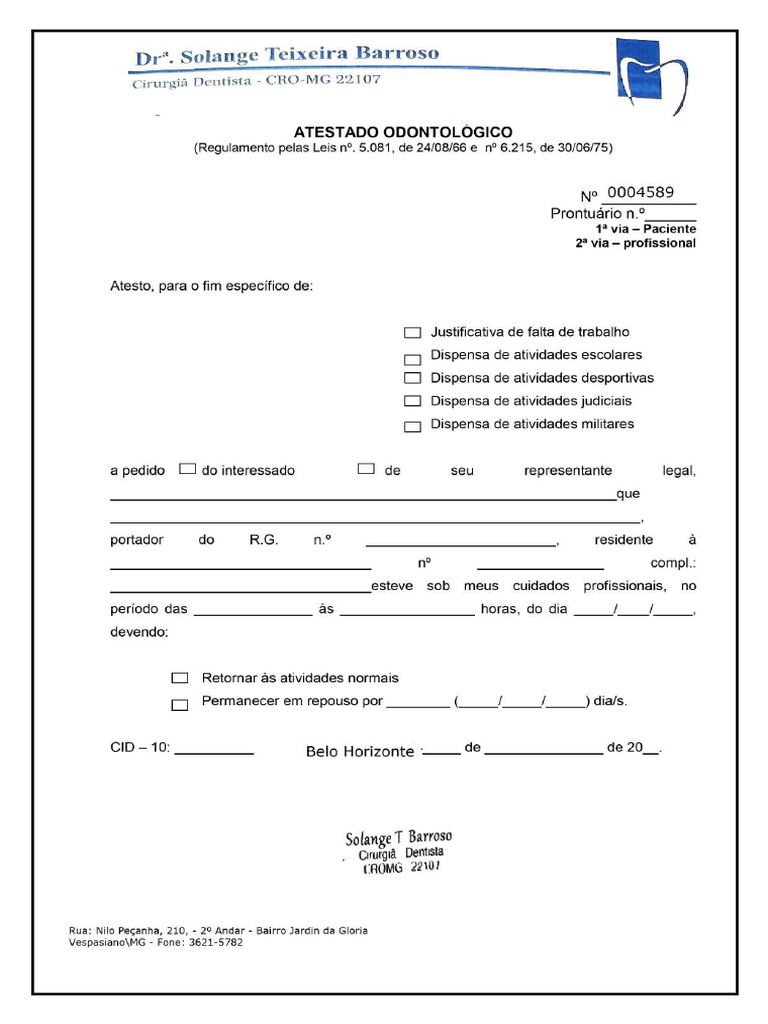 Modelo de Atestado Editado | PDF
