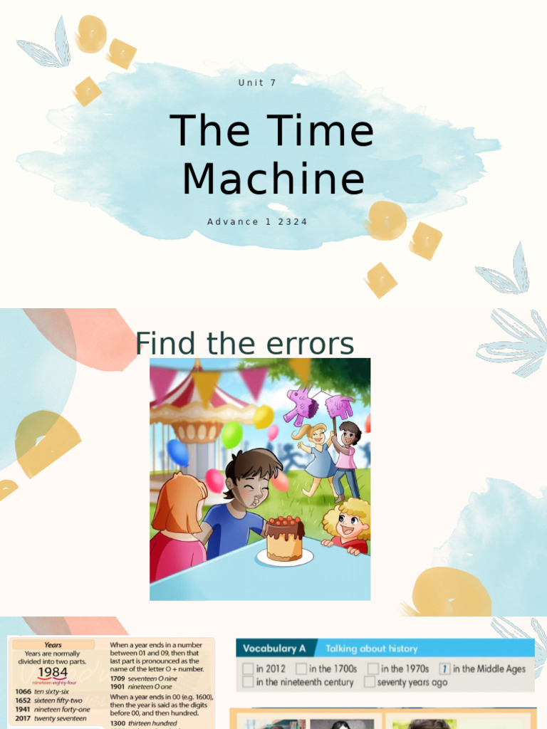 Unit 7 - The Time Machine - Advance 1 2324 | PDF