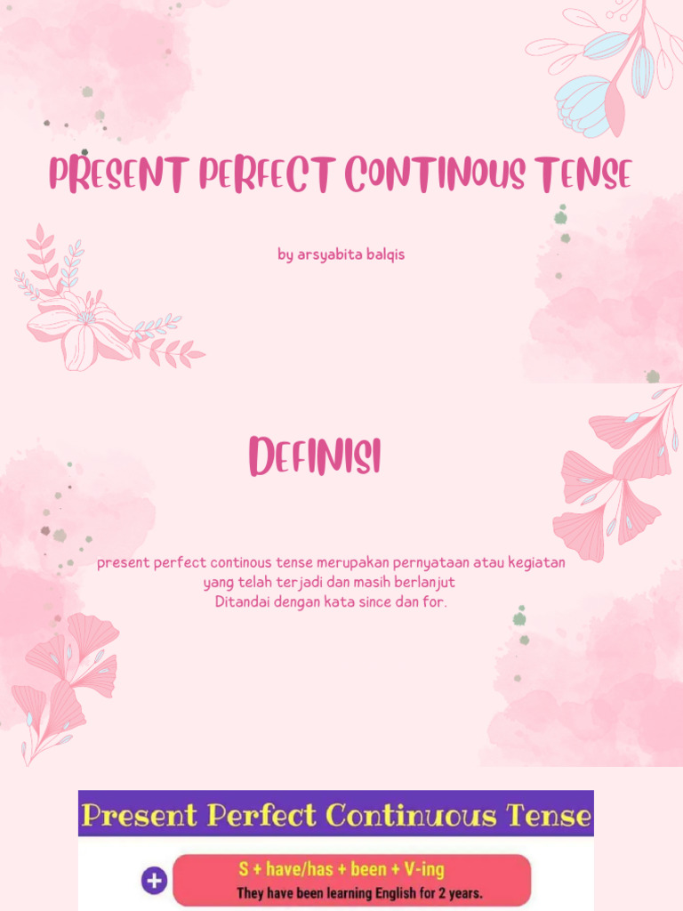 Present Perfect Continous Tense | PDF